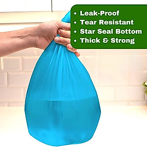 Small Trash Bags CCLINERS 2.6 Gallon Garbage Bags 240 Small Bathroom Trash Can Liners for Home Kitchen and Office fit 2 Gallon, 3 Gallon (240 Ct, 5 Colors)