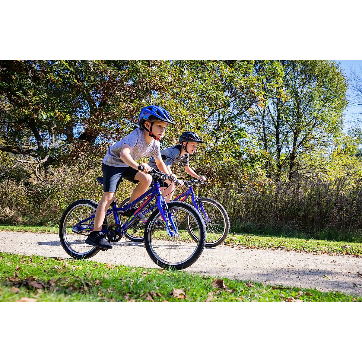 Mongoose Cipher Kids Mountain Bike Blue, 20-Inch