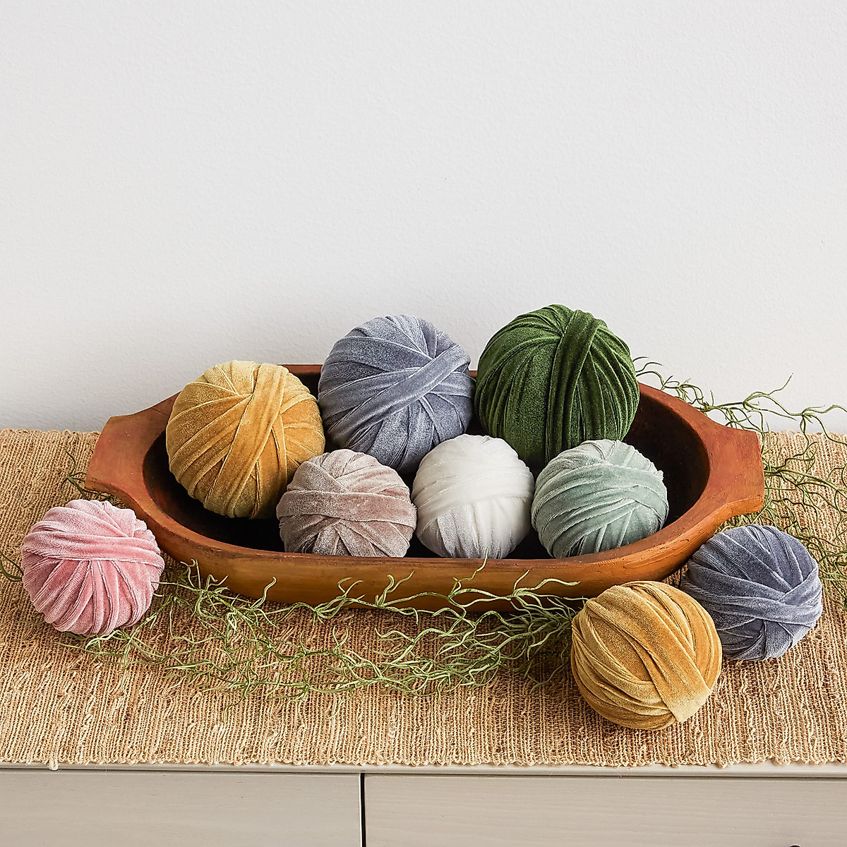 Velvet Decorative Spheres, Ball, Bookshelf Décor, Art Object, Vase Filler, Bowl Filler, Minimalist Décor, Modern Décor (CYO Small Large)