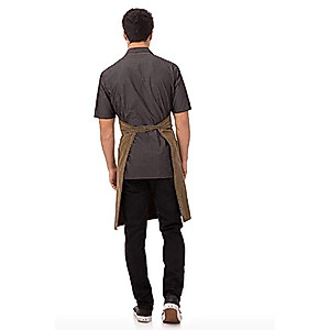 Chef Works Unisex Dorset Bib Apron, Golden Brown, One Size