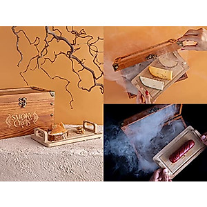 Smoky Crafts Cocktail Smoker Kit - Whiskey Smoker Kit with Smoking Gun, Cocktail Smoker Box and Wood Chips (Apple & Cherry) - Old Fashioned Smoker Kit - Bourbon Smoker Kit