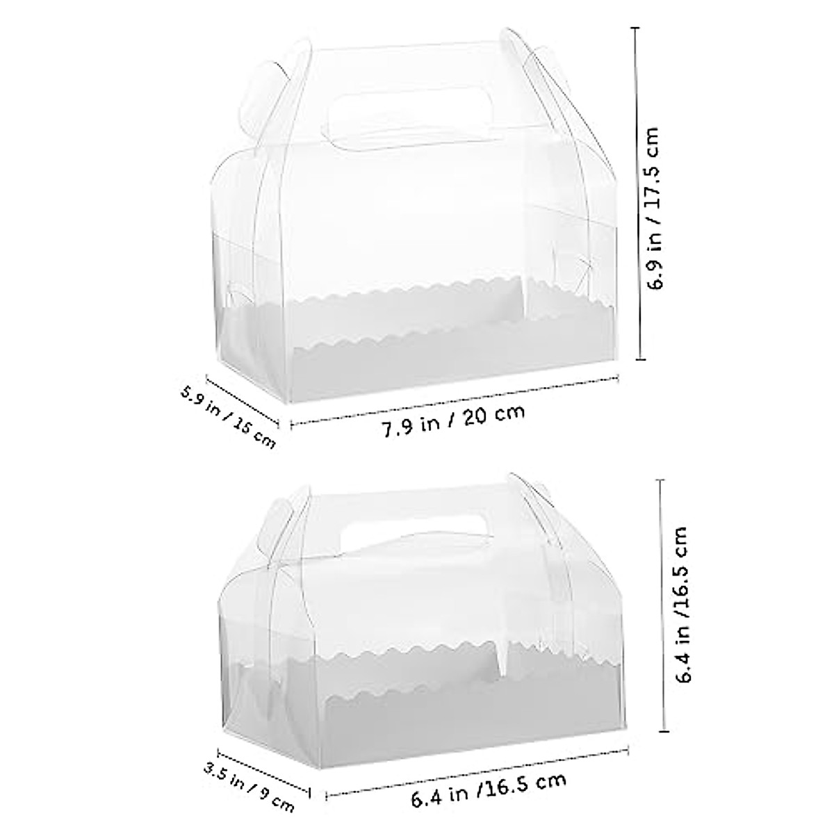 ULTECHNOVO 10pcs Box Mini Dessert Containers Clear Cake Box Plastic Dessert Containers Cupcake Carrier Cupcake Boxes Mini Cake Boxes for Cake Portions Bakery Box Dessert Storage Box Paper Cup