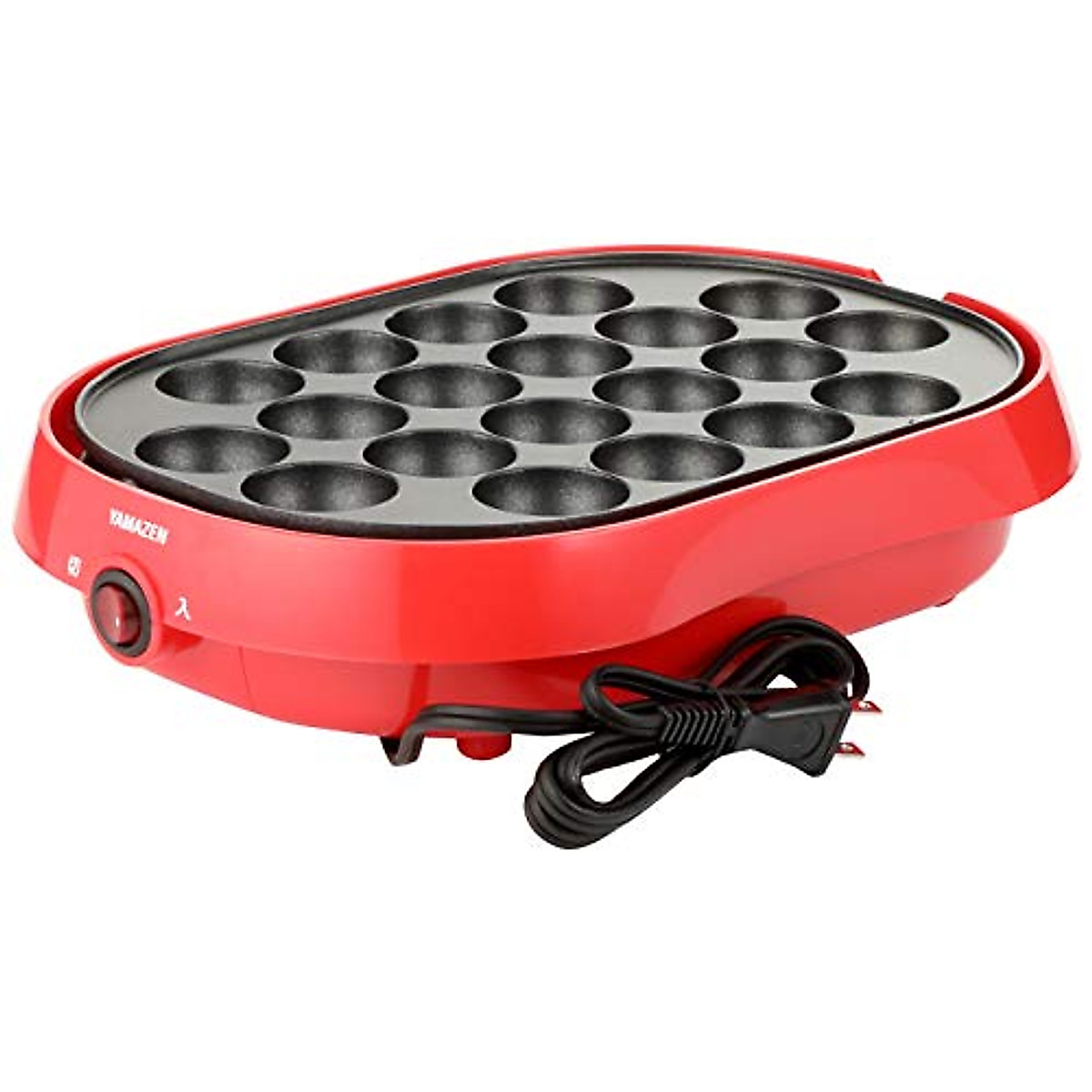 Yamazen (YAMAZEN) takoyaki device (with flat plate) 20 baked removable plate type Red YOC-W200 (R)