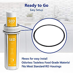 Express Water Replacement O-Ring Kit for Standard 3.5" Diameter Reverse Osmosis RO Water Filter Housing 6 Pcs, BPA Free