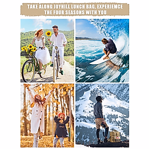 JOYHILL 18 L Tactical Lunch Box - Insulated, Leakproof, and Expandable Double-Deck Cooler Bag for Work, Camping, Picnic - Durable Black Lunch Bag for Adults,24 Can