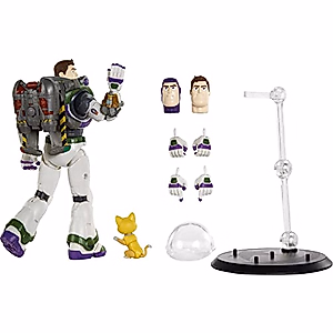 Disney Pixar Lightyear Pixar Spotlight Series Buzz Lightyear Collectible 7 Inch Scale Figure, 32 Articulations, 3 Expressions, Sox, Jetpack 6 Years & Up