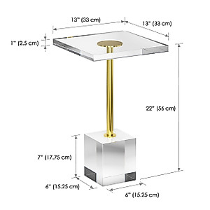 Acrylic Side Table, Acrylic End Table, Lucite Side Table, Clear End Table, Lucite Table, Acrylic Table, Clear Nightstand, Clear Bedside Table, Acrylic Accent Table, Acrylic Furniture Tables, Square