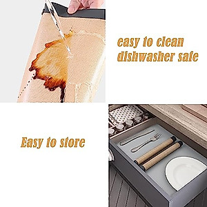 AILIFEER Leak free non stick silicone baking mat,silicone oven liners, corners can be snapped together, BPA free, for pans, air fryers, ovens, placemats (16.54inch*11.61inch)