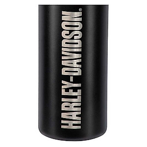 Harley-Davidson Slim Can Cooler, Matte Black Stainless Steel - Hold 12 oz. Cans