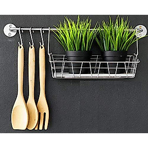 Pro Chef Kitchen Tools Flat Hanging Hooks - Pot Racks S Hook 10 Pack Set - Hang Display Jewelry - Metal Utility Hooks for Outdoor Storage Organization - Butcher Meat Hangers for Bacon Sausage Smokers