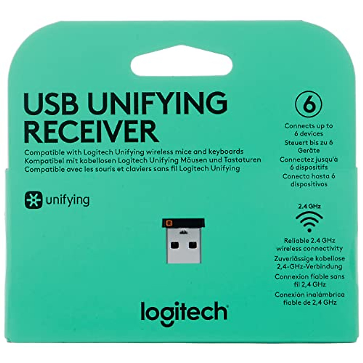 Logitech USB Unifying Receiver - Black