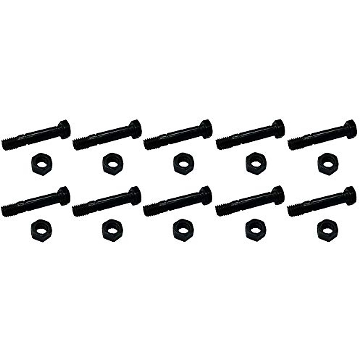 Raisman Shear Pins & Nuts (2" x 5/16") for Snow Blowers Compatible with Ariens Part 52100100 (10-Pack)