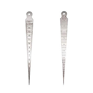 Necygoo Weld Gauge Set Hi-Lo Welding Gauge and 1/32-5/8 Inch 1-15mm Taper Gauge Stainless Steel Imperial Metric Measurement Welding Gauge