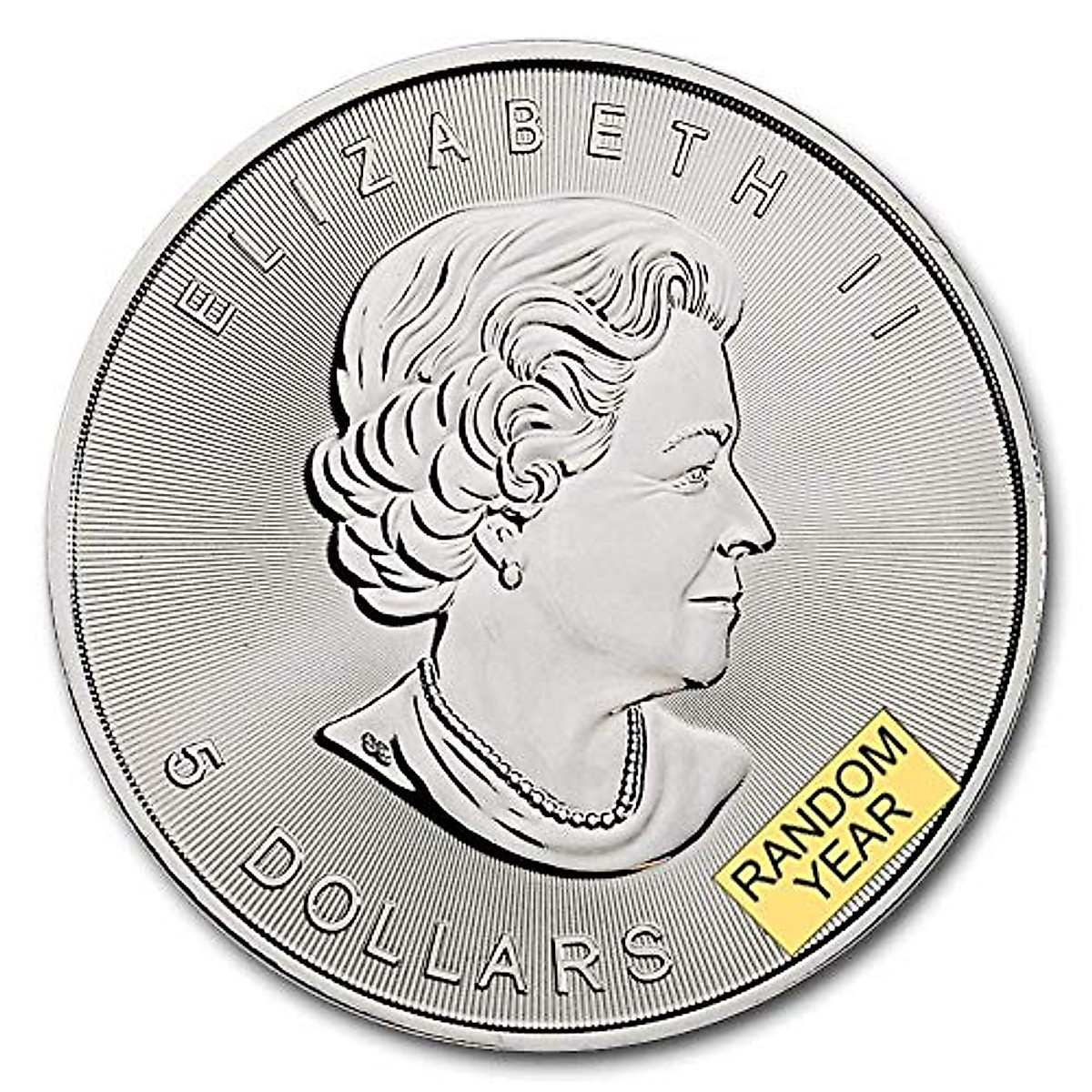 1988 - Present (Random Year) Lot of (5) 1 oz Silver Maple Leaf Brilliant Uncirculated