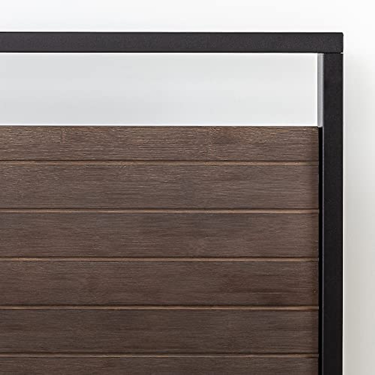 ZINUS Suzanne 37 Inch Bamboo and Metal Platform Bed Frame / Solid Steel Construction / No Box Spring Needed / Wood Slat Support / Easy Assembly, Grey Wash, Full