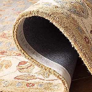 SAFAVIEH Anatolia Collection Accent Rug - 2' x 3', Blue & Ivory, Handmade Traditional Oriental Wool, Ideal for High Traffic Areas in Entryway, Living Room, Bedroom (AN547A)