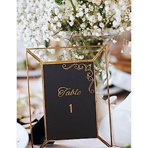 Table Numbers, Gold Table Numbers, Table Numbers 1-48, Wedding Table Number For Head Table Gift Table, Double Sided Wedding Table Numbers, 4x6 inches, Table Numbers For Wedding Reception