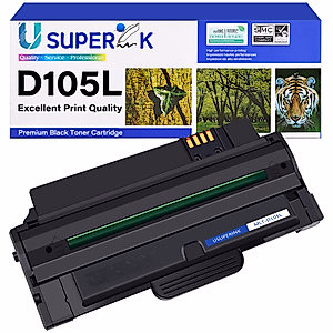 SuperInk Compatible Toner Cartridge Replacement for Samsung 105 MLT-D105L 105L MLTD105L Use with ML-2525 ML-2525W ML-2545 ML-1915 SCX-4623F SCX-4623FN SF-650 Printer (Black, 1 Pack)