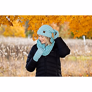 Funky Junque Hat Scarf Glove Set for Women Christmas Gifts Winter Matching Beanie Infinity Scarf Texting Gloves Confetti Indi Pink