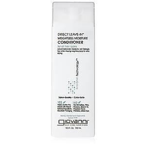 Giovanni Leave-In Weightless Moisture Conditioner - Leave in Conditioner for Curly, Wavy, Dry, Damaged Hair, Detangler Hair Care Product for Women & Men, Sulfate Free - 8.5 Fl Oz (Pack of 1)