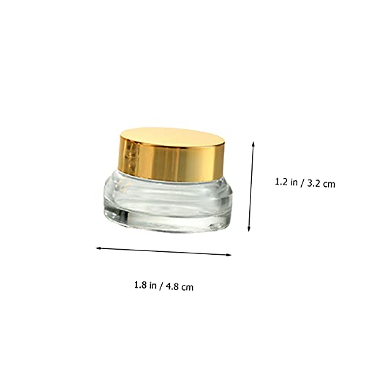 Lurrose 6pcs Container Jar Face With Bottles Facial Lip Up Lotion Glass Containers Makeup Ml Golden Small Mini Cosmetic Lids Creams Leak-proof Size for Make Shampoo Cream Samples Jars