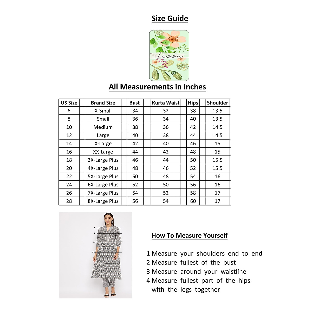 Tissu Women's Navy Blue & Pink Floral Printed Flared Kurta (Blue_S)