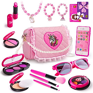 Meland Toys for Girls - Toddler Girls Gift Idea for Birthday Christmas, Pretend Makeup Kit for Girls with My First Purse Toy, Makeup for Kids Age 3-6 Year Old for Pretend Play