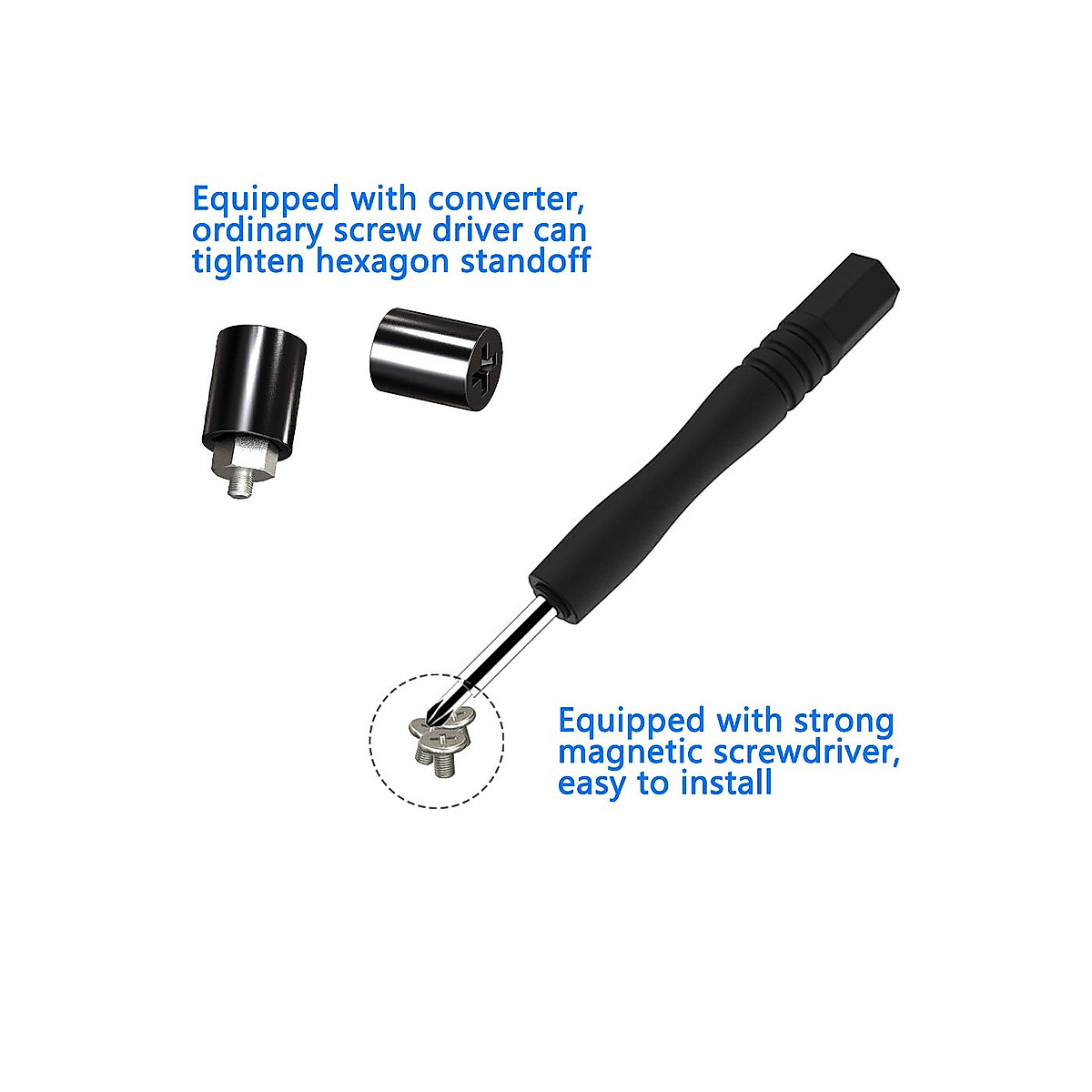 M.2 Screw,HFEIX SSD Mounting Kit with Screwdriver for ASUS Motherboard or ASRock Board NVMe PCIe Driver (6 pcs)