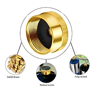 Hooshing 12PCS Solid Brass Refill 1 LB Propane Bottle Cap Gas Tank Cylinder Protect Sealed Cap for Outdoor Camping Stove Cooking BBQ