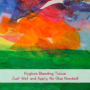 Hygloss Products Bleeding Tissue Assortment- Multi-Color Assortment 12 x 18 Inch, 50 Sheets