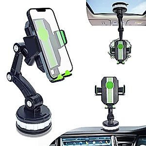 Car Phone Holder Mount, Suction Cup Phone Stand Strong Suction Phone Car Mount Universal Car Phone Holder for Truck Mountable on Dashboard Compatible with iPhone 14 13 12 Pro Max Samsung All Phones
