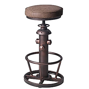 Vintage Swivel Bar Stools-Industrial Counter Height Chairs-Kitchen Dining Office-Soft Pu Top Adjustable 25-31inch
