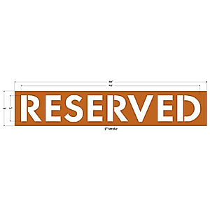 APS 12" RESERVED Parking Stencil for Parking Lot | Reserved Stencil for Parking Lot Pavement Markings | Reserved Parking Lot Stencils for Painting | Made in USA w/Recycled Reusable Cardboard