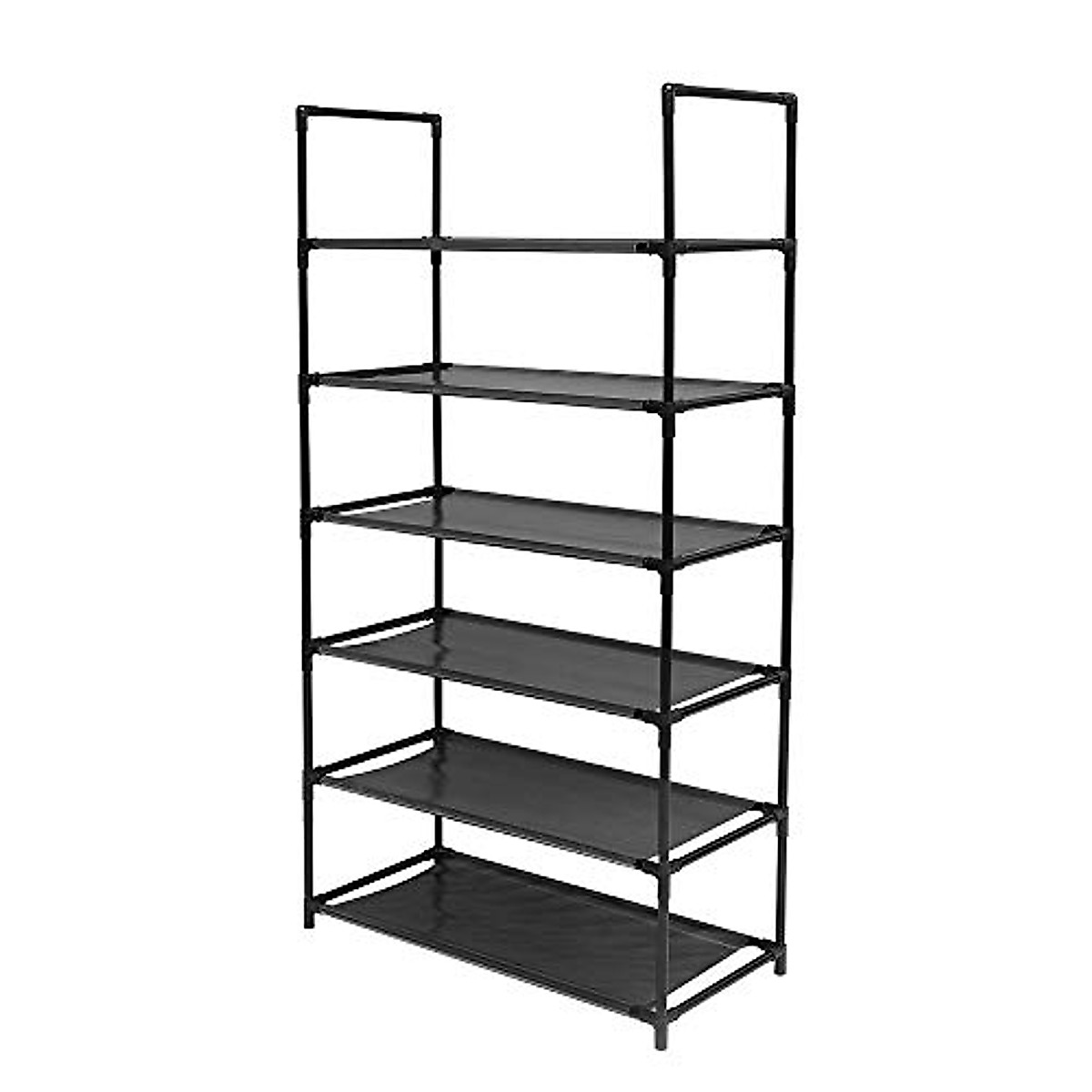 6-Tier Shoe Rack Shoes Storage Organizer Entryway Metal Shoe Holds 18-24 Pairs of Shoes