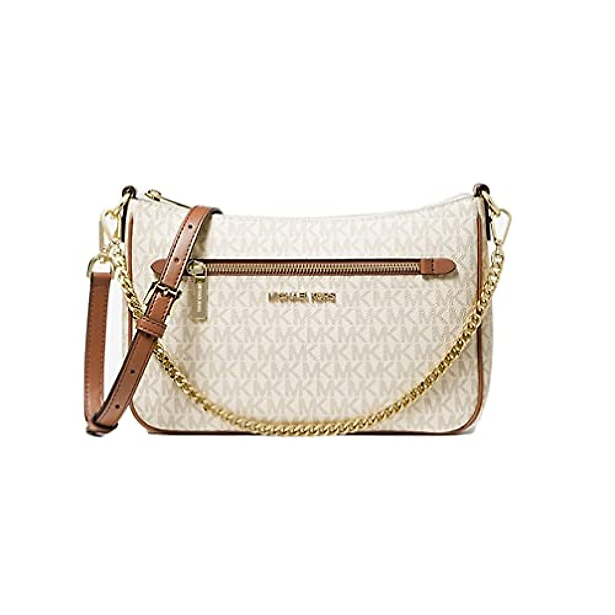MICHAEL Michael Kors Jet Set Small Logo Chain Crossbody Bag - Vanilla