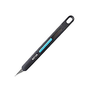 Nova Precision Craft & Hobby Knife, Premium Safety Cutter for Trimming, Vinyl Weeding and Art, Innovative Flat Design for a Better Use, Retractable #11 Fine Point Blade, Super Slim and Safe