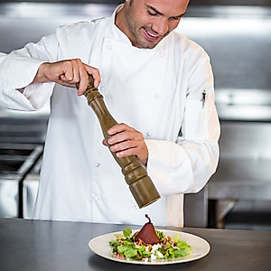 Wooden Pepper Mill - Gourmet Mahogany Salt, Pepper, and Spice Seasoning Grinder in 10.5", 12.5", & 16.5" by Back of House Ltd. (12.5)