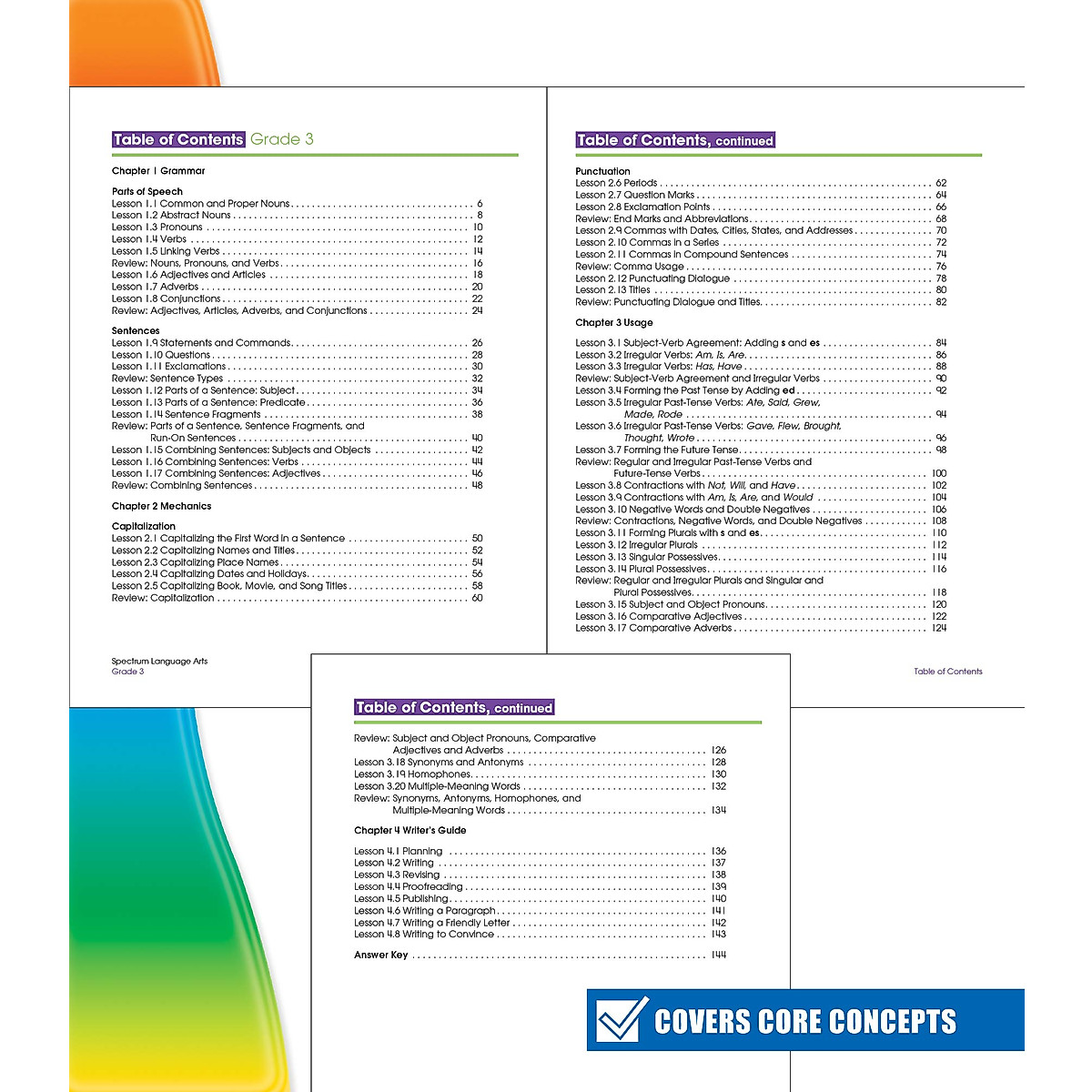 Spectrum Language Arts, Grade 3