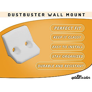SplashNColor Wall Mount Hanger Hooks Compatible with Black and Decker Dustbuster Hand and Vacuum Cordless Rechargeable CHV1410L