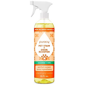 Puracy Natural Platinum Pet Stain and Odor Remover - Plant-Powered Professional Pet Urine Odor Eliminator with Natural Enzymes - Safe and Effective Carpet Pet Stain Remover and Cleaner, 739ml, 25oz