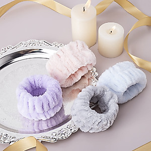 8 Pcs Wrist Towels for Washing Face Microfiber Band Towel Absorbent Wristbands Wrist Sweatband for Girls & Women,Prevent Liquid from Spilling Down Your Arms