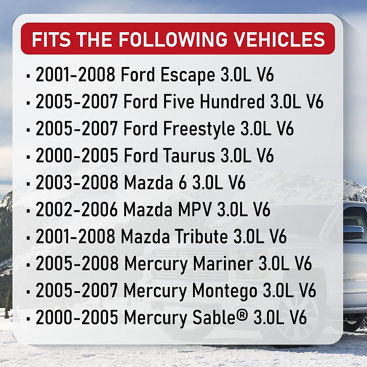 Ignition Coil Pack Set of 6 - Compatible with Ford, Mazda, Mercury 3.0L V6 Models - Replaces 18LZ-12029-AB, 18LZ-12029-AA, 2M2Z-12029-AC, DG500, DG513 - Fits 01, 02, 2003, 2004, 2005 Escape, Taurus