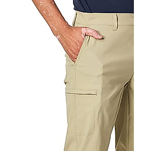 UNIONBAY mens Rainier Lightweight Comfort Travel Tech Chino Hiking Pants, Khaki, 40W x 32L US