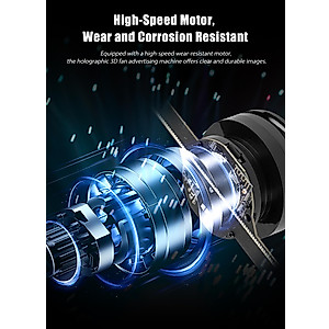 ASHATA 3D Hologram Fan,Holographic Projection WiFi Projector with 224 LED Light Beads 42cm 3D Advertising Player,for Business Store Shop Party Bar Advertising Signs(US)