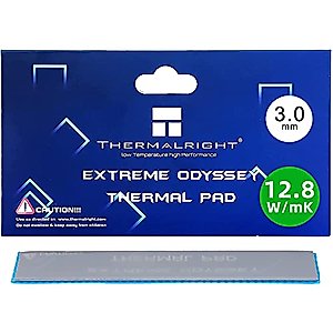 Thermal Pad 3mm 12.8 W/mK, 120x20x3.0mm, Thermalright High-Temperature Resistance Heat Resistance Non-Conductive,Silicone Thermal Pad for PC Heatsink M.2/SSD/NVME/GPU/CPU/LED