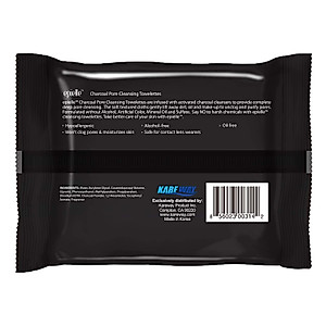 Epielle Charcoal Makeup Remover Wipes | Soft & Gentle for All Skin Types | Removes Dirt, Oil, Waterproof Makeup | 6 Pack | Korean Skincare