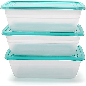 Mintra Home Storage Containers - Assorted Size - 24 Piece Set (Teal)