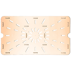 Carlisle FoodService Products 1041513 StorPlus High Heat Drain Shelf, 0.60" x 9.88" x 17.75", Amber, For Full Size Food Pan (Case of 6)