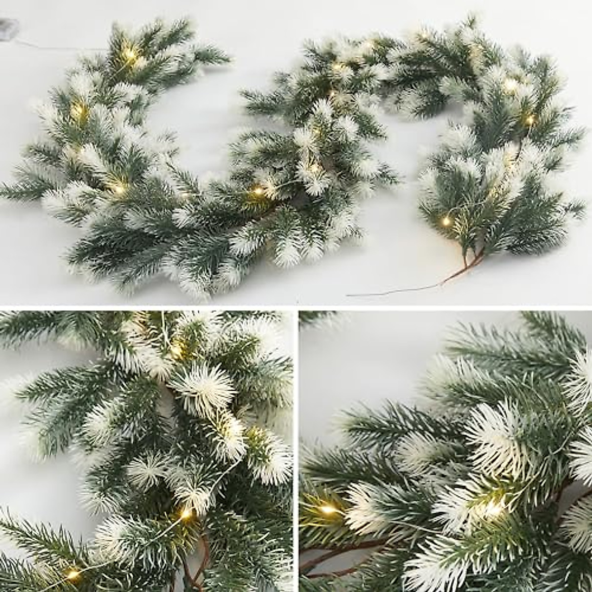6FT PARTY JOY Seasonal Artificial Christmas Garland Pine Needle Greenery Garland Holiday Outdoor Winter Decor