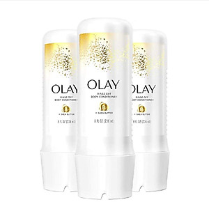 Olay In-Shower Rinse-Off Body Conditioner for Dry Skin with B3 and Shea Butter for Lasting Hydration, 8 Fl Oz (Pack of 3)